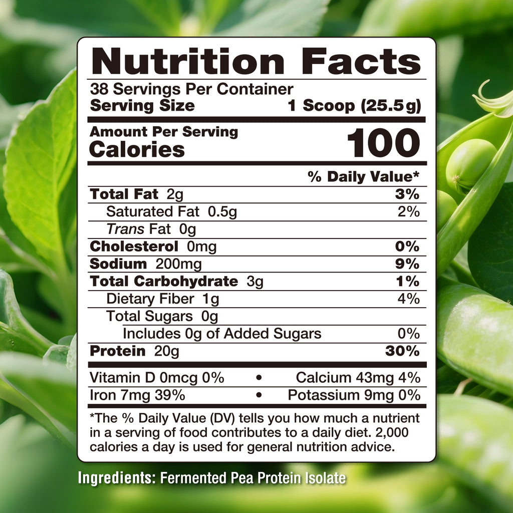 Fermented Pea Protein 2.14 lb Pouch - Unflavored & Unsweetened – Nutrasumma