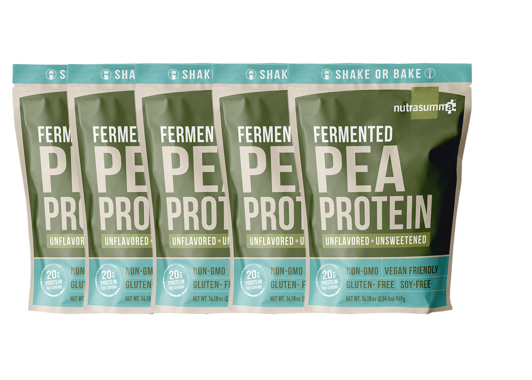 Fermented Pea Protein 2.14 lb Pouch - Unflavored & Unsweetened – Nutrasumma