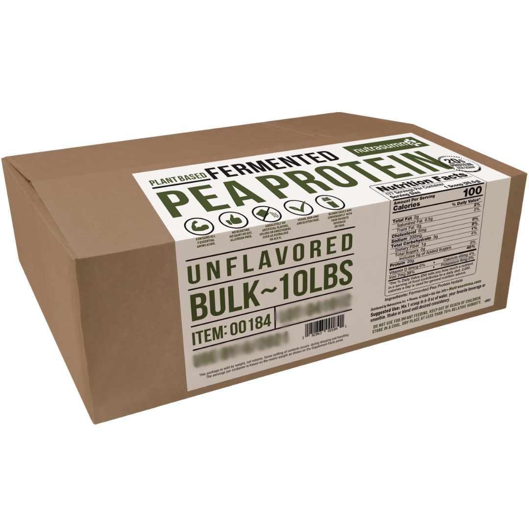 Fermented Pea Protein 10lb Box - Unflavored & Unsweetened – Nutrasumma